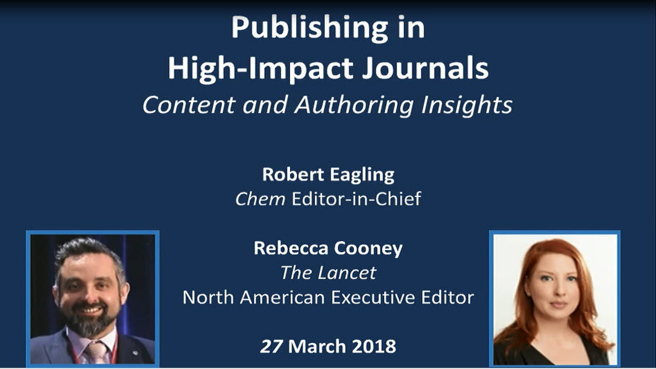 How To Publish in High Impact Journals | Elsevier Researcher Academy